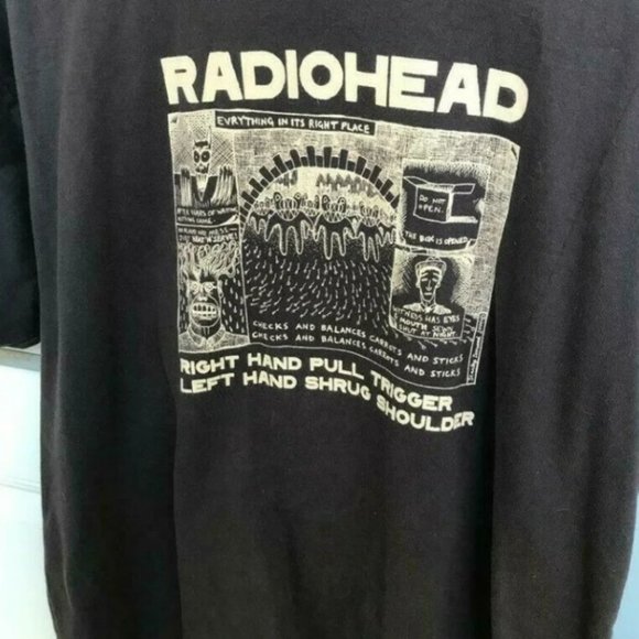 Gildan | Shirts | Radiohead Tshirt Kid A Graphic Art Band Tee Shirt ...